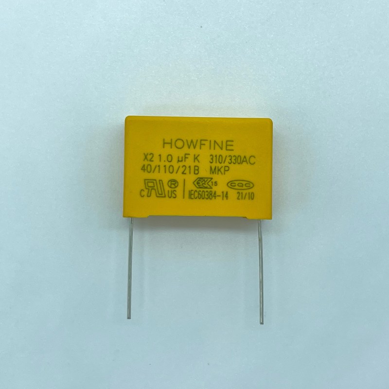 Heatproof Pitch 22.5mm X2 Safety Capacitor Fire Retardant Yellow Color